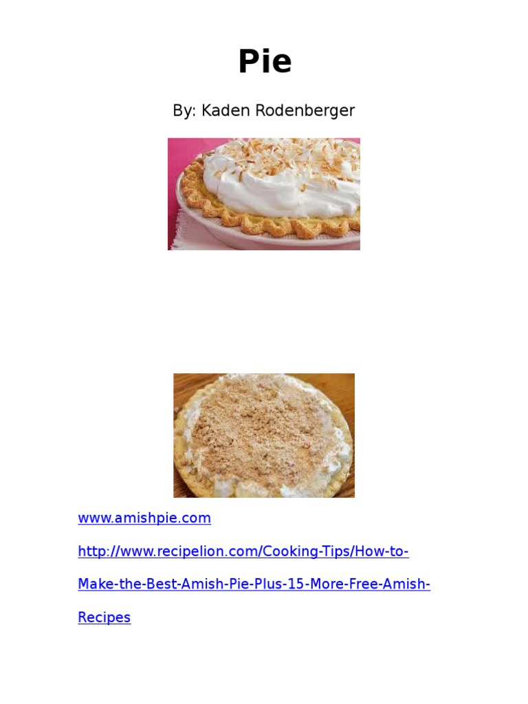 Pie Project | PDF | Breads | Custard
