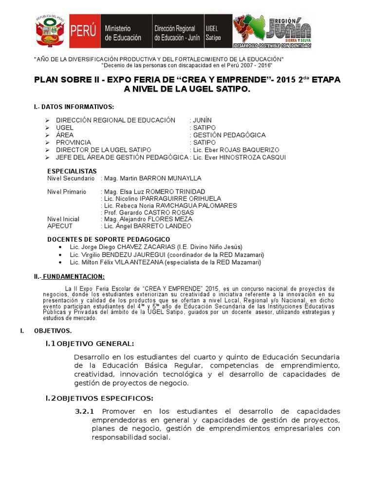 Plan Crea y Emprende | PDF | Educación Secundaria | Creatividad