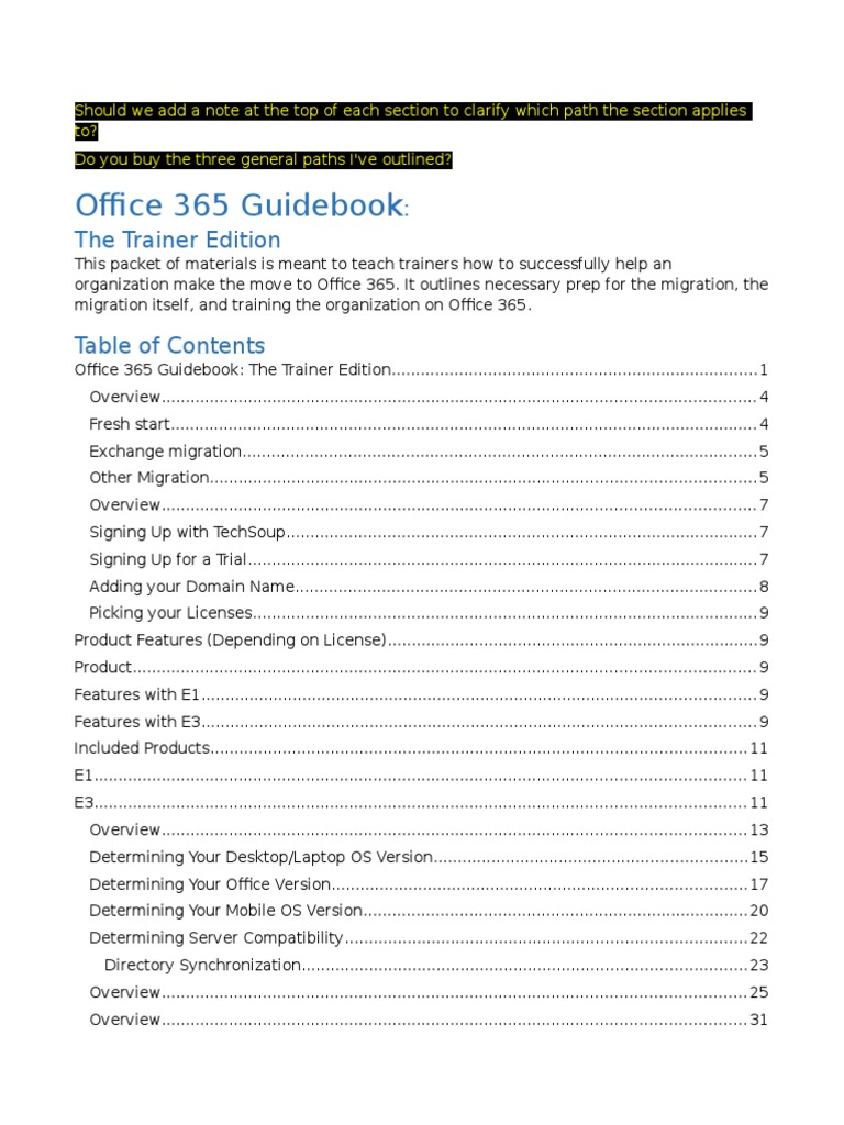 Office 365 Workshop TRAINERS Guidebook | PDF | Office 365 | Domain Name ...