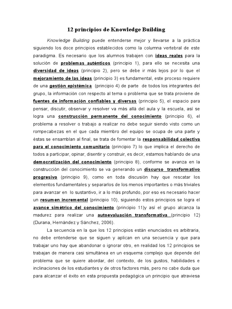 Doce principios fundamentales para la construcción colectiva del conocimiento a través del ...