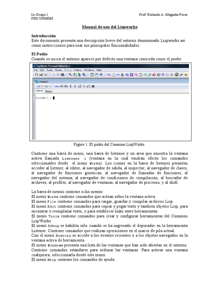 Manual Uso Lispworks-V6.1 | PDF | Ventana (informática) | Navegador web