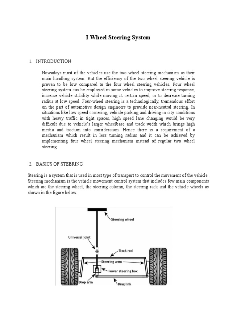 Wheel Steering System | PDF | Steering | Gear