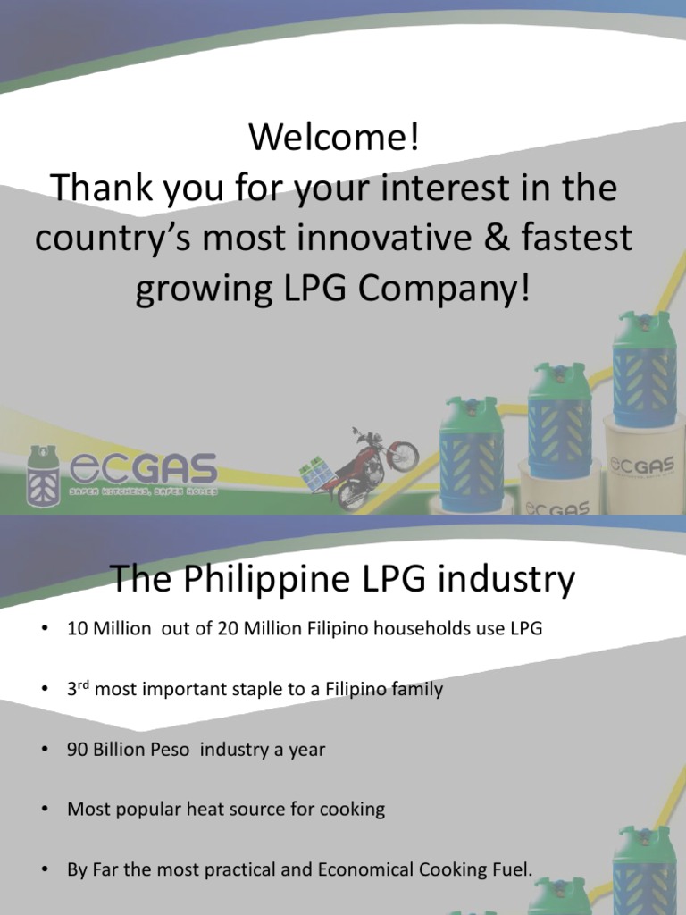 EC Gas Presentation | PDF | Liquefied Petroleum Gas | Tanks
