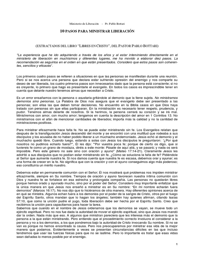 Material 10 Pasos para La Liberacion Espiritual | PDF | Demonios ...