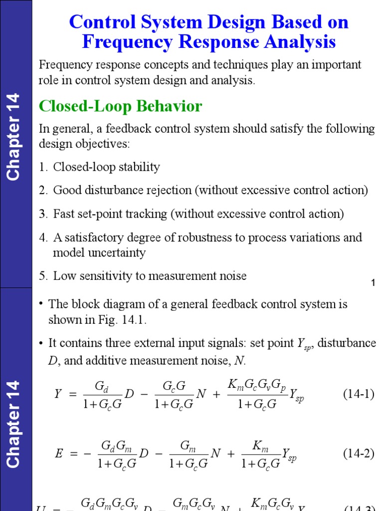 Control System Design Based On Frequency Response Analysis: Closed-Loop Behavior | PDF | Control ...