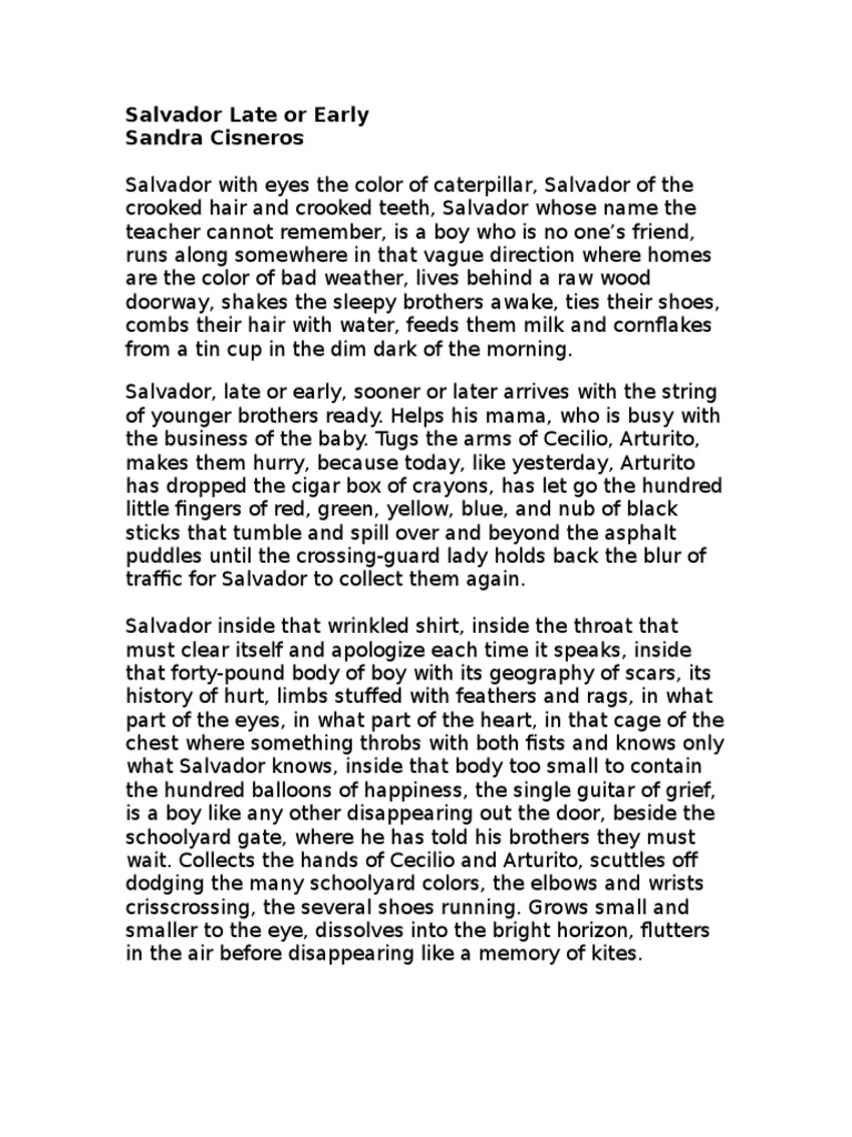 Salvador Late or Early | PDF | Nature