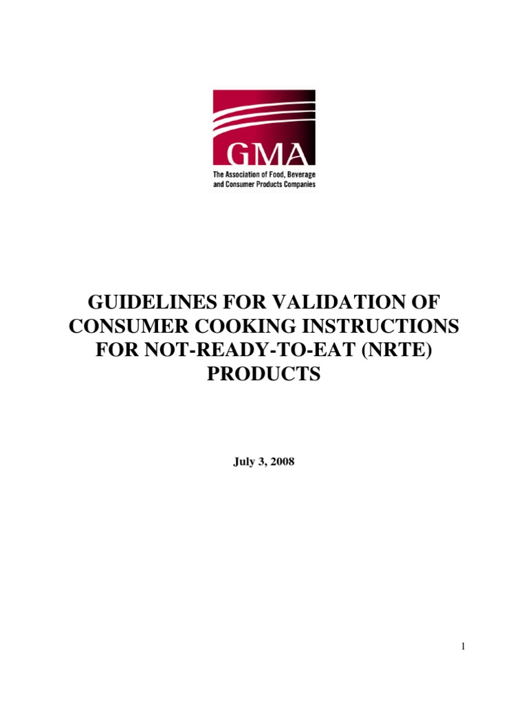 Guidelines For Validation Cooking Instructions | PDF | Verification And ...