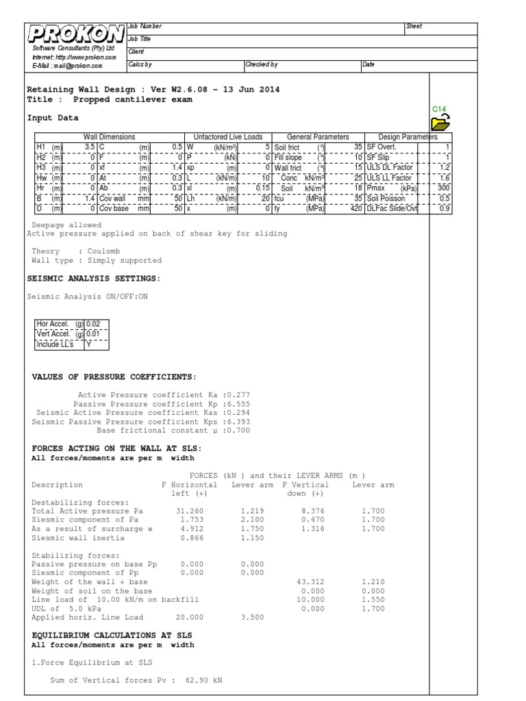 Prokon - JJ | PDF | Force | Torque