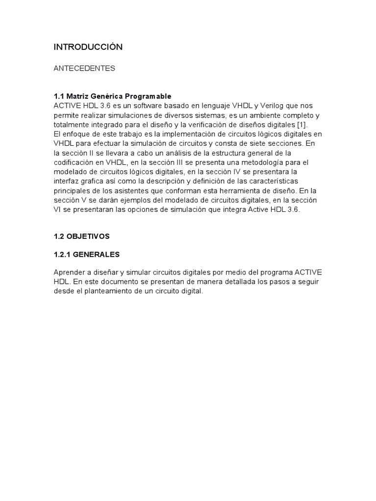 Simulación de Circuitos con Active HDL | PDF | Vhdl | Lenguaje de ...