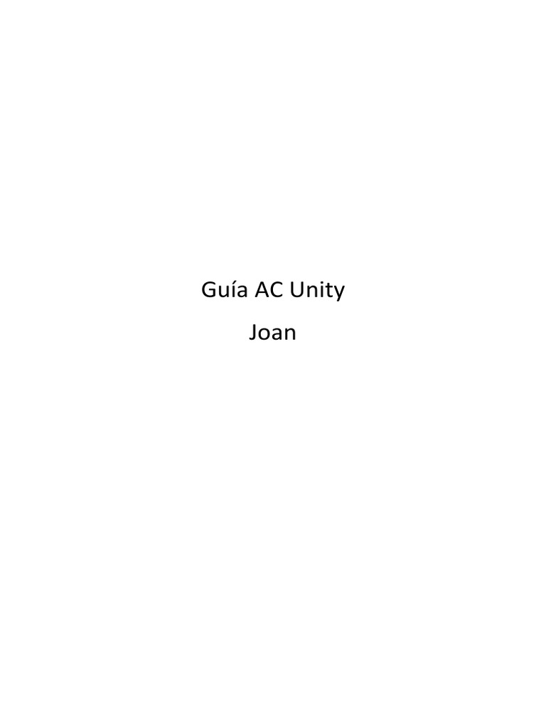 AC Unity PDF PDF