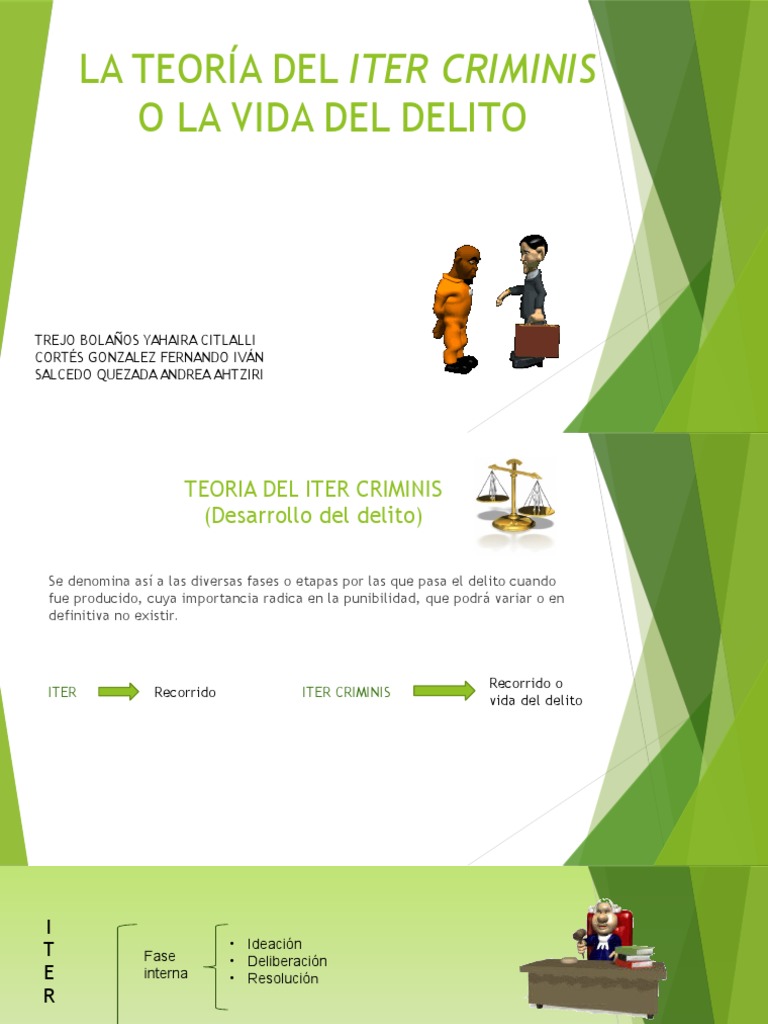 La Teoria Del Iter Criminis o La Vida Del Delito 2 | Delito | Derecho ...