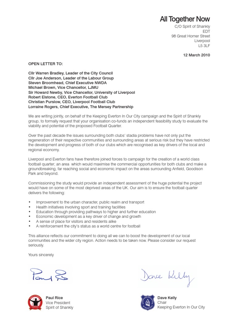 All Together Now - Open Letter | PDF | Liverpool | Economies
