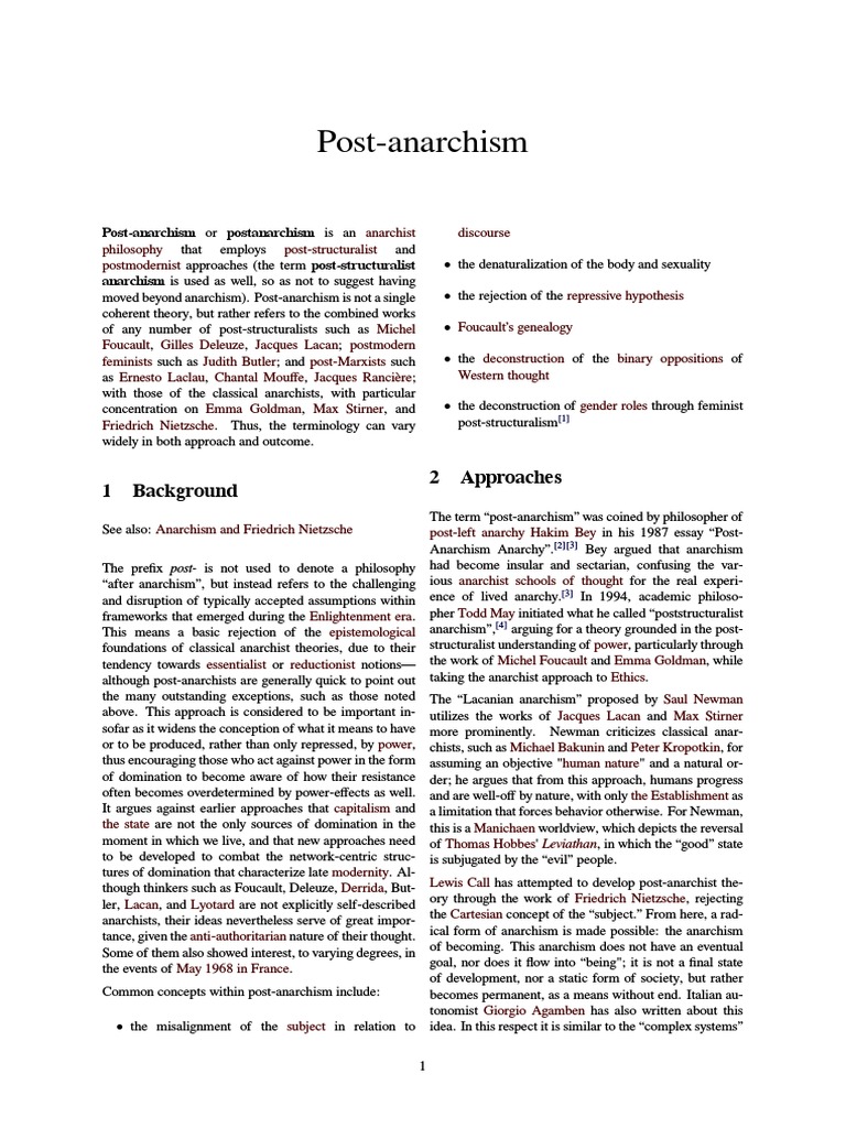 Post-Anarchism Philosophy | PDF | Social Ideologies | Ideologies