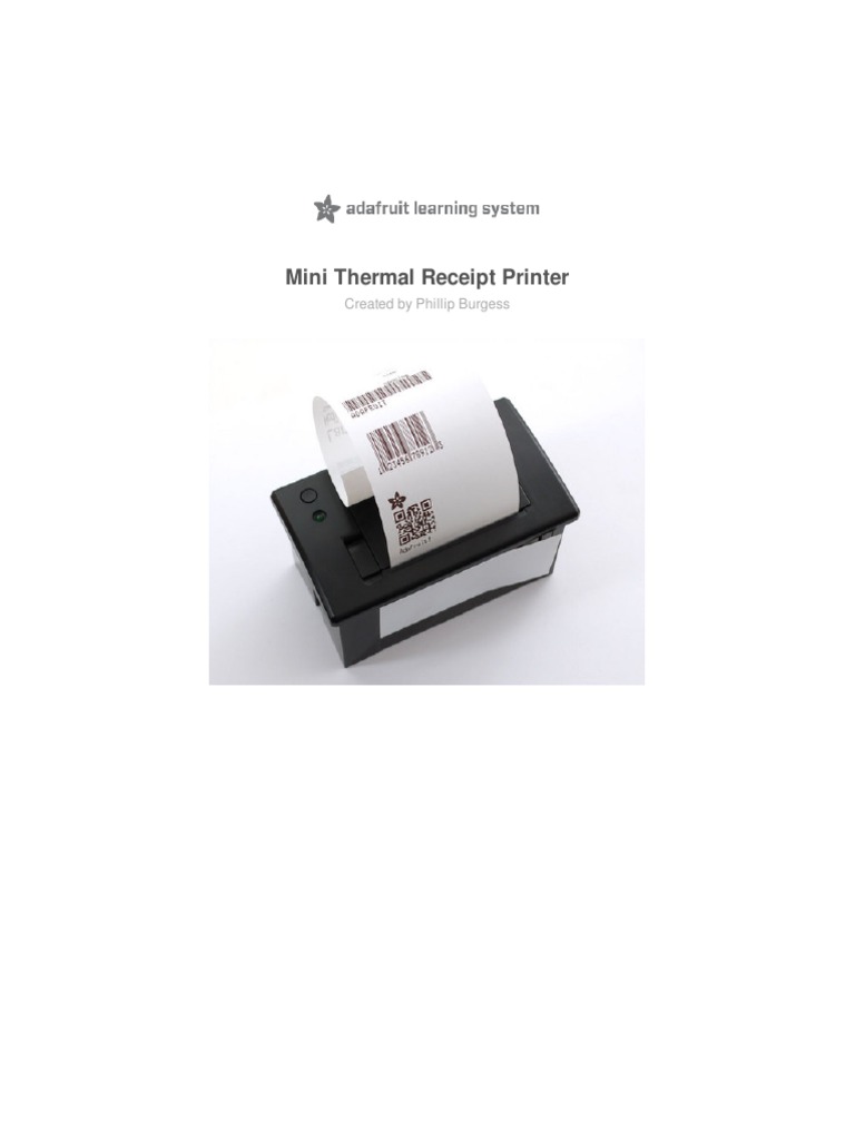 Mini Thermal Receipt Printer | PDF | Barcode | Arduino