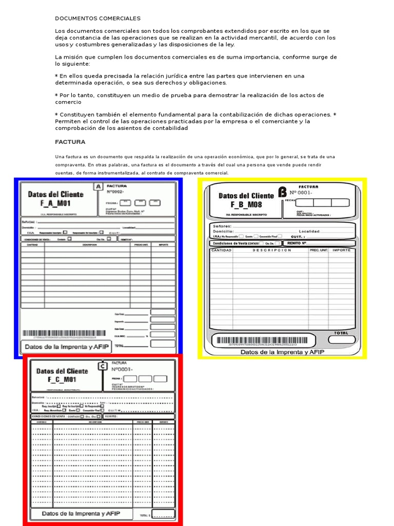 Documentos Comerciales para Descargar | PDF | Cheque | Bancos