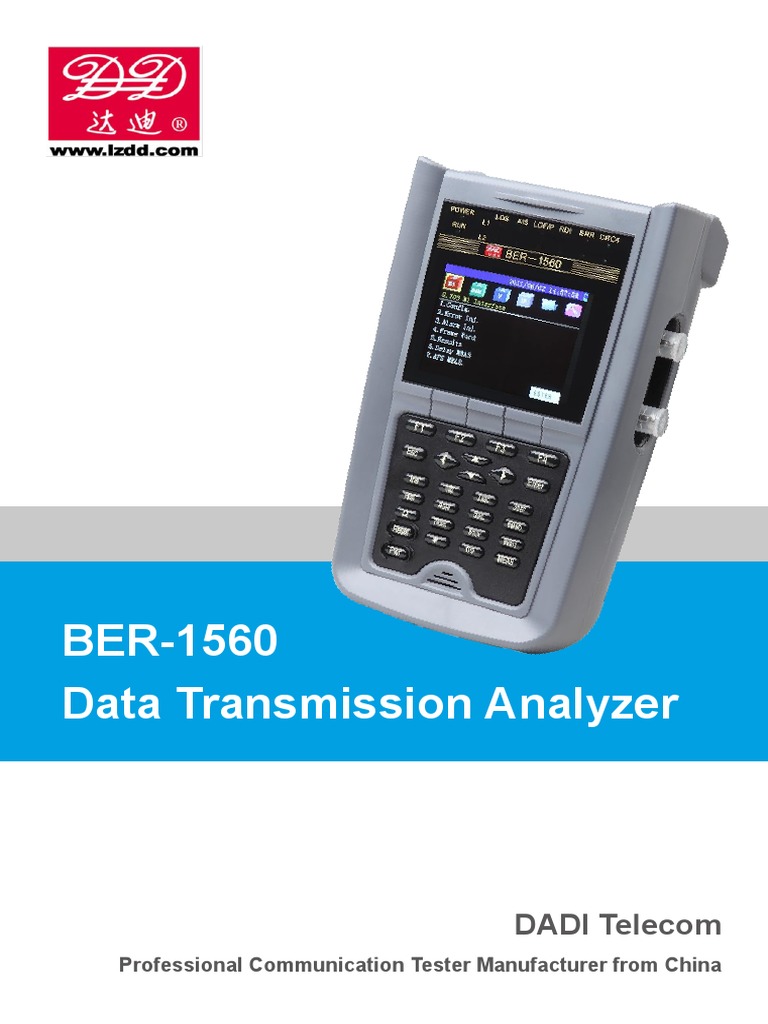 BER-1560 Data Transmission Analyzer | Download Free PDF | Electronics ...