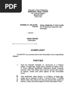Sample Complaint For Replevin | PDF | Plaintiff | Complaint