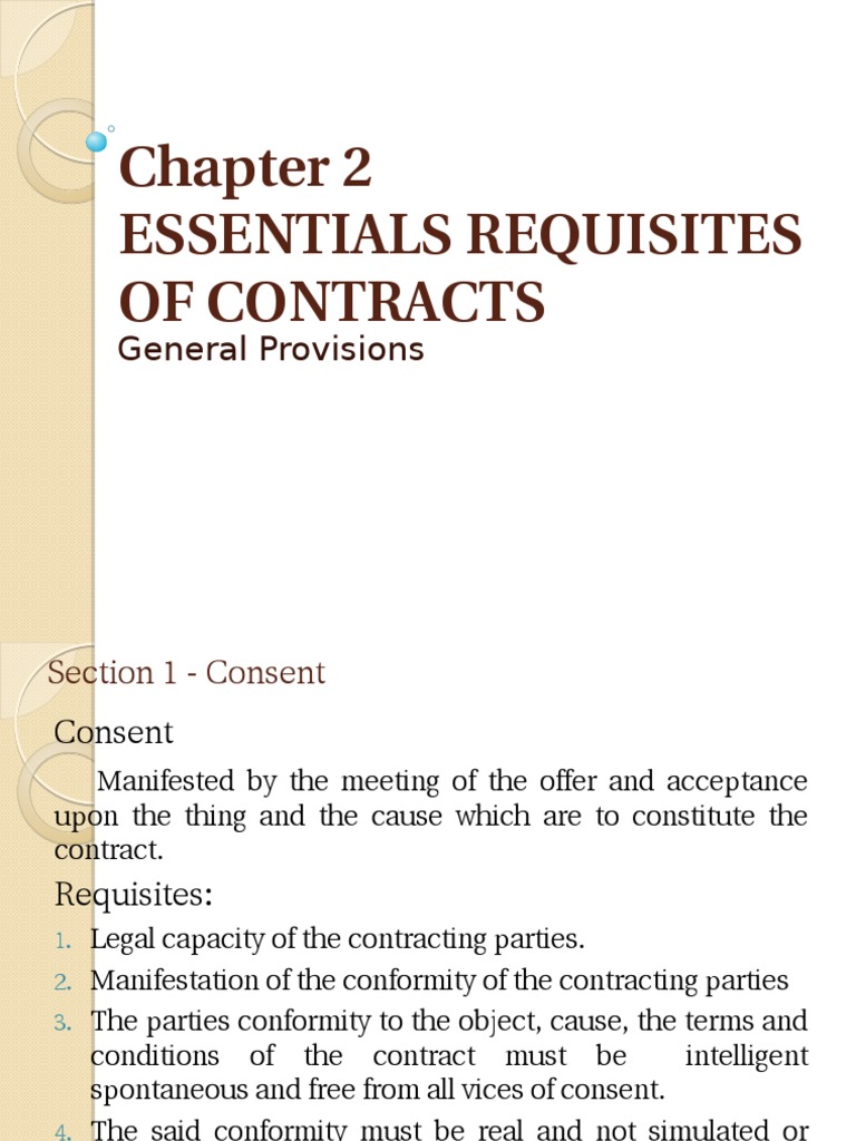 Essential Requisites of ContractsPPT | Offer And Acceptance | Contract Law