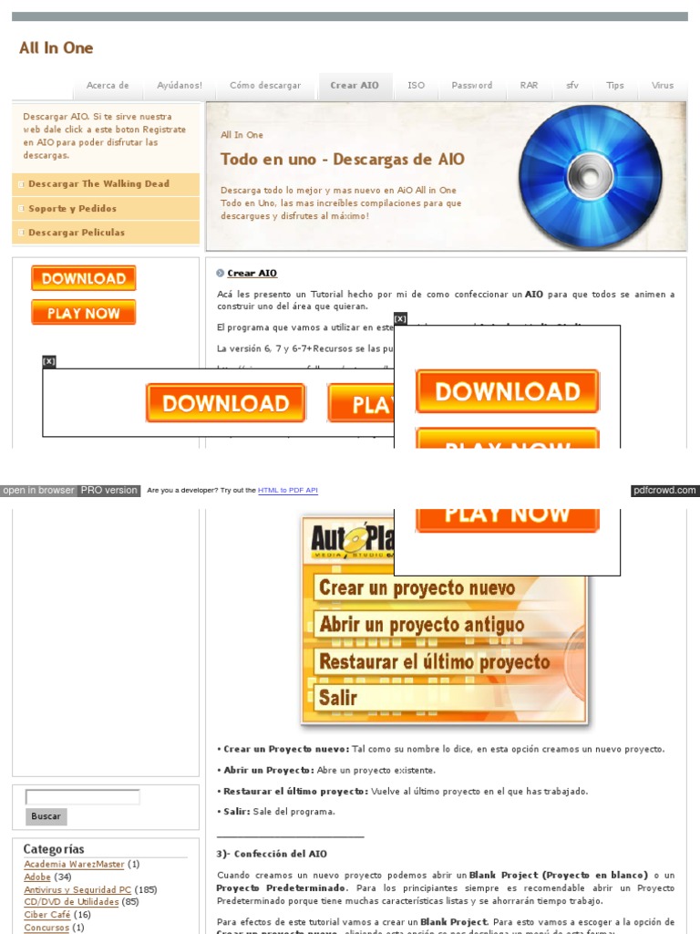 Aio Programasfull Com Tutorial Autoplay Media Studio | PDF | HTML ...