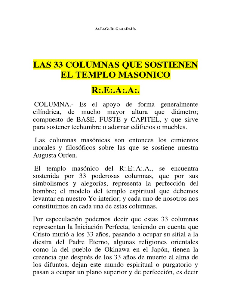 33 Columnas. | Descargar gratis PDF | Zodíaco | Signo Astrológico