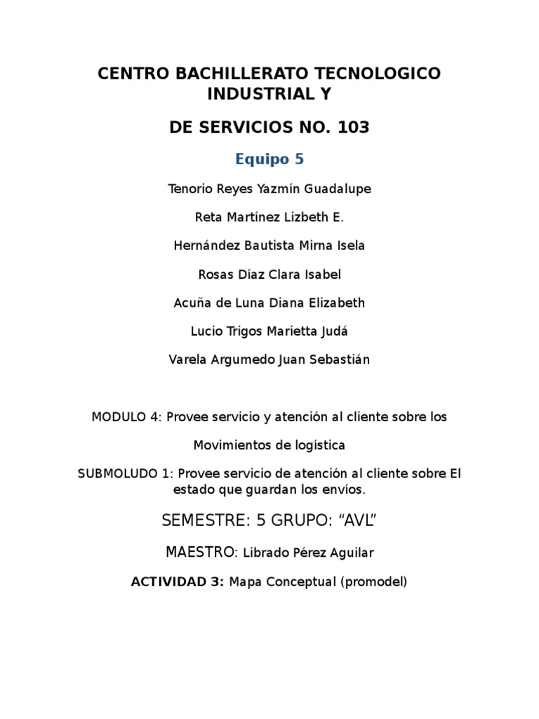 Mapa Conceptual (Promodel) | PDF