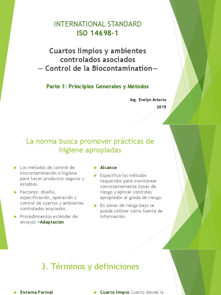 ISO 14698 Presentacion | PDF | Microorganismo | Muestreo (Estadísticas)