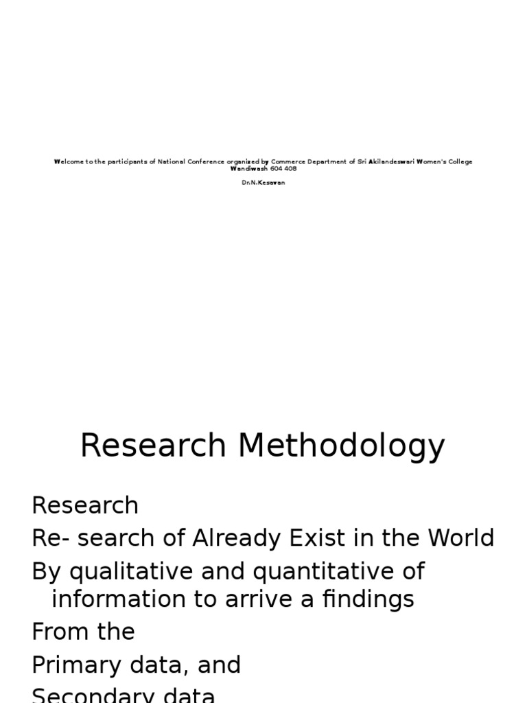 Research Methodology Overview Guide | PDF | Linear Trend Estimation ...