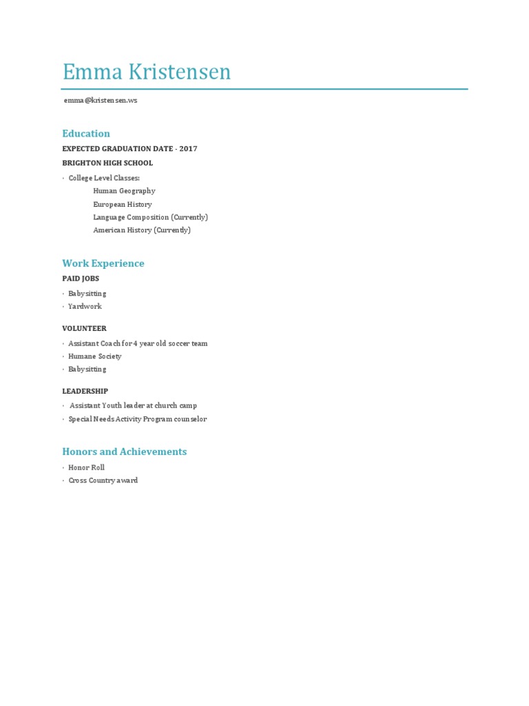 Emma - Resume | PDF | Social Science