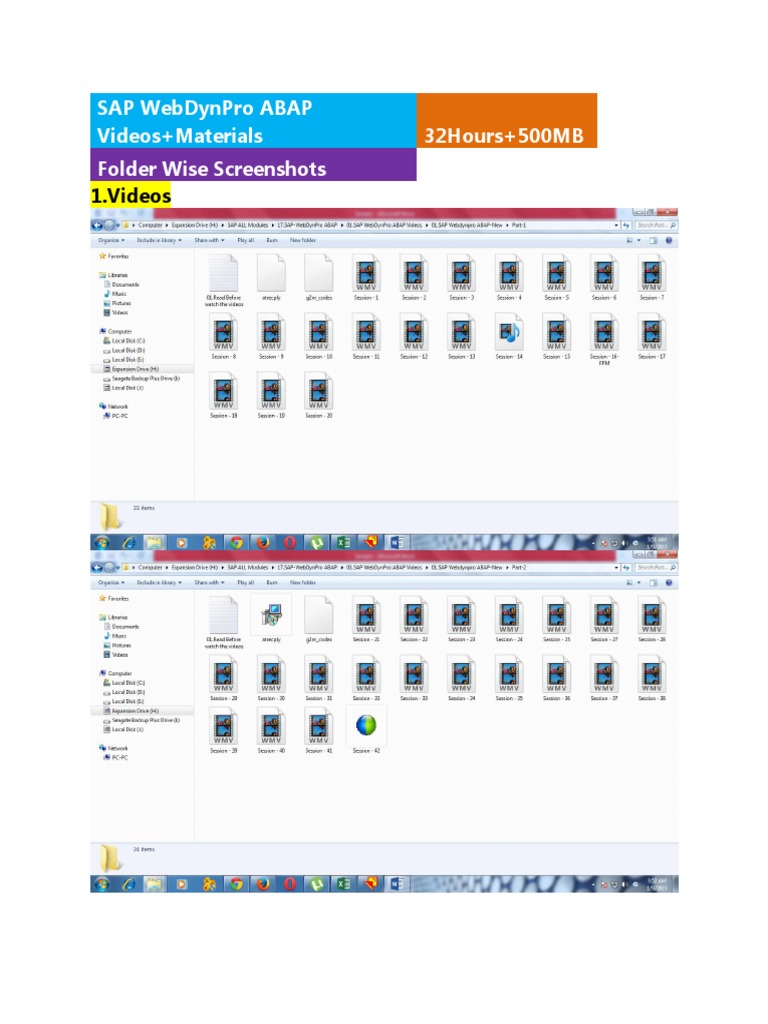 SAP WebDynPro ABAP Videos Materials Screenshots | PDF
