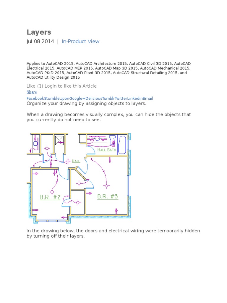 AutoCAD Layers Tutorial | PDF | Auto Cad | 3 D Computer Graphics