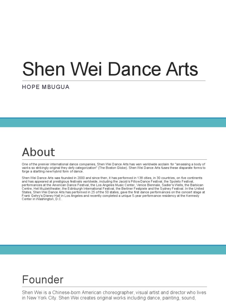 Shen Wei Dance Arts | PDF | Classics