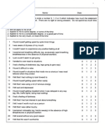 Weiss Symptom Record II WSR II Checklist Automatic Scoring Report ...