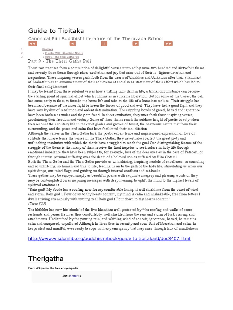 Guide To Tipitaka | PDF | Schools Of Buddhism | Nāstika