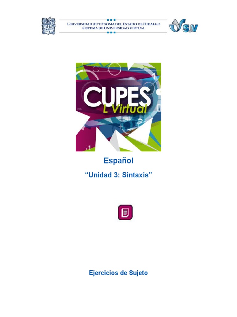 Ejercicios de Sujeto en Español | PDF
