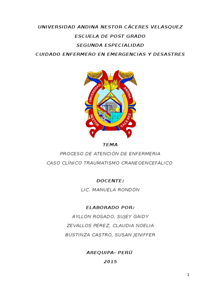 Proceso de Atencion TEC LEVE | PDF | Lesión cerebral traumática | Dolor