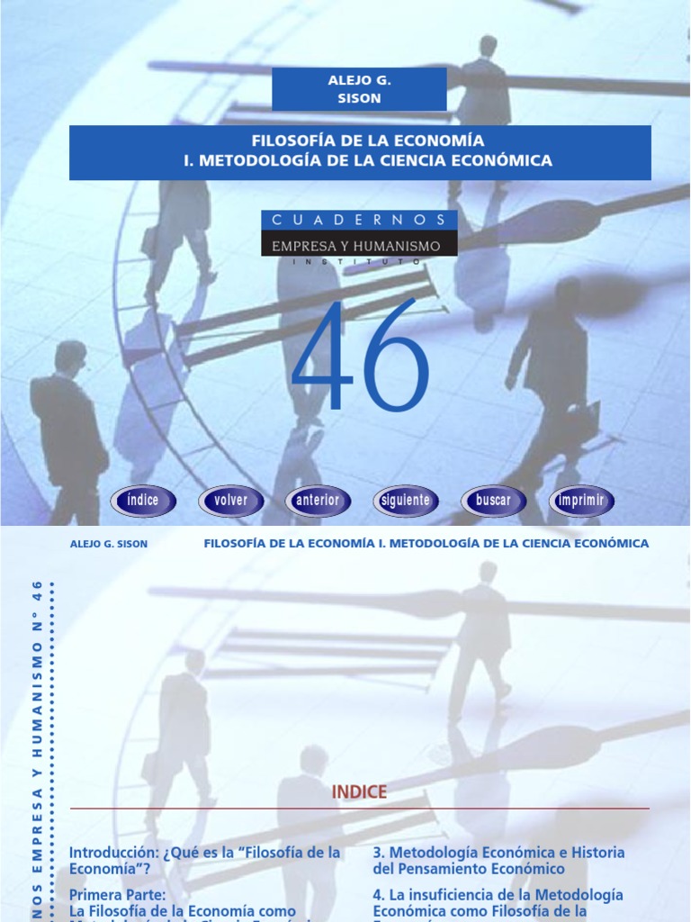 Filosofía de La Economía I. La Metodología de La Ciencia Económica ...