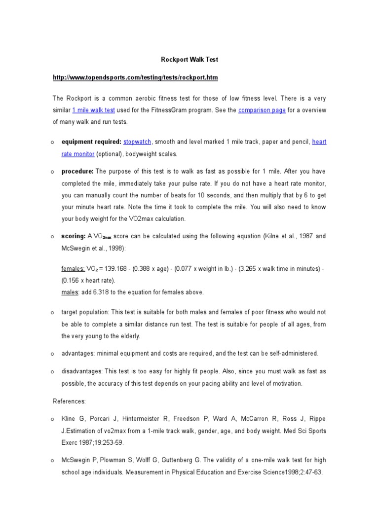 What Does The Rockport Walk Test Measure Sale | emergencydentistry.com