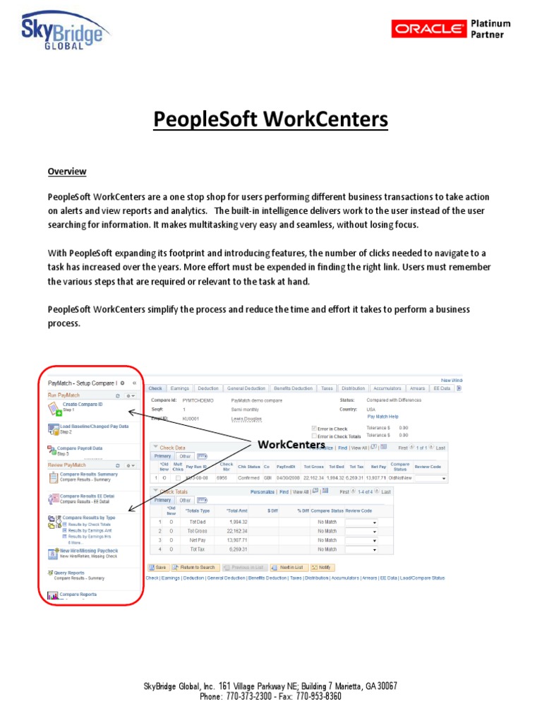 PeopleSoft WorkCenter | PDF | Career & Growth | Computers