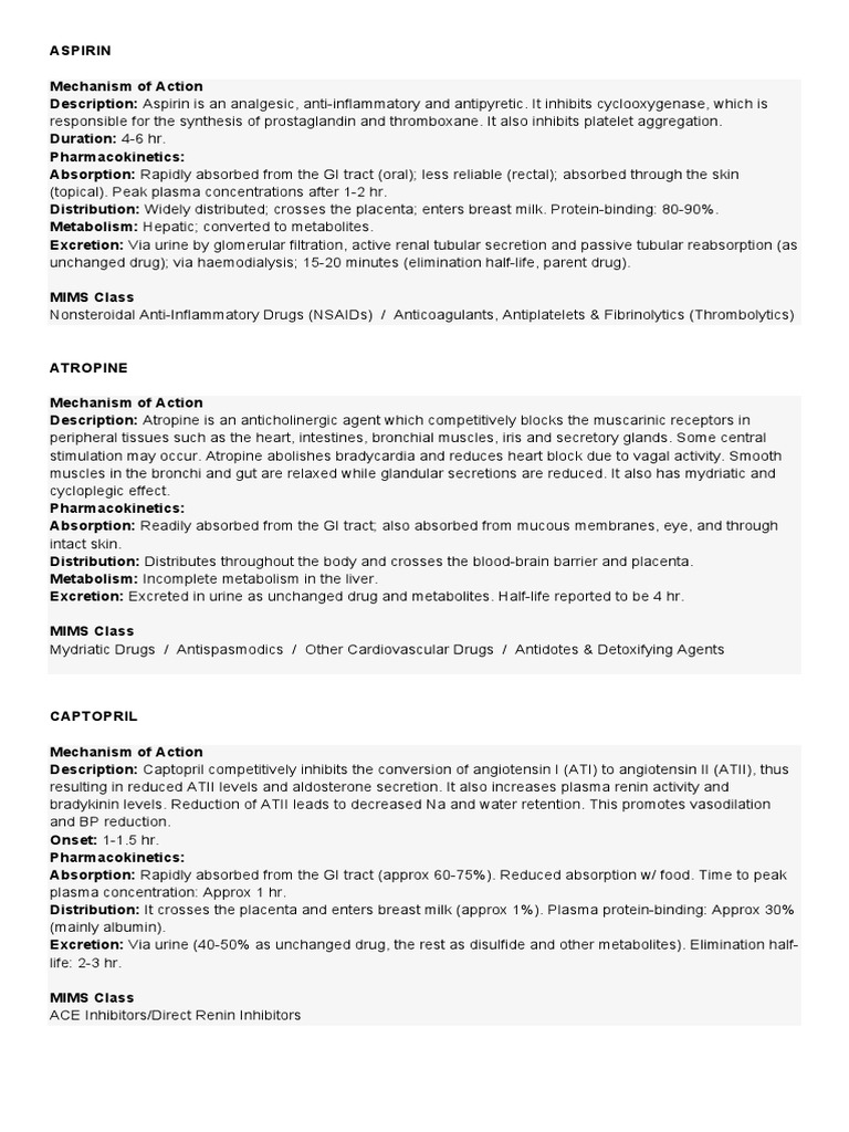 MIMS Drug Study | PDF | Nonsteroidal Anti Inflammatory Drug | Drugs