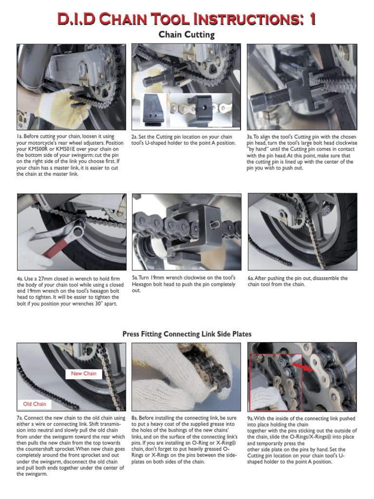 DID Chain Tool Inst - 150 | PDF | Rivet | Screw