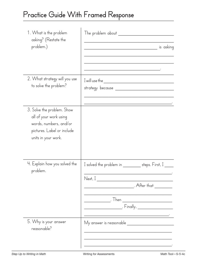 Sentence Frames For Solving Problem | PDF