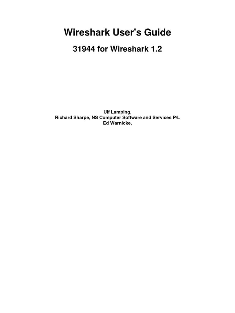 WireShark Complete Users Guide | PDF | Transmission Control Protocol | Microsoft Windows