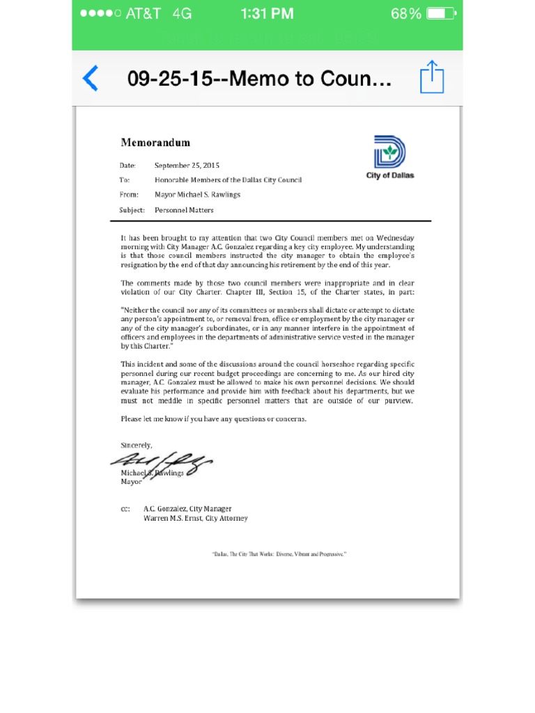 DPD Chief Memo | PDF | Local Government