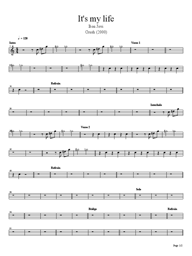 Bon Jovi - Its My Life - P | PDF