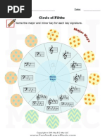 Circle of Fifths Worksheet Template | PDF | Home & Garden