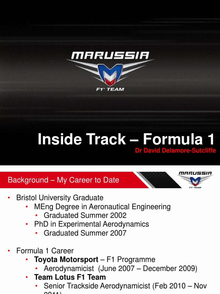 F 1 Presentation | PDF | Formula Racing | Formula One