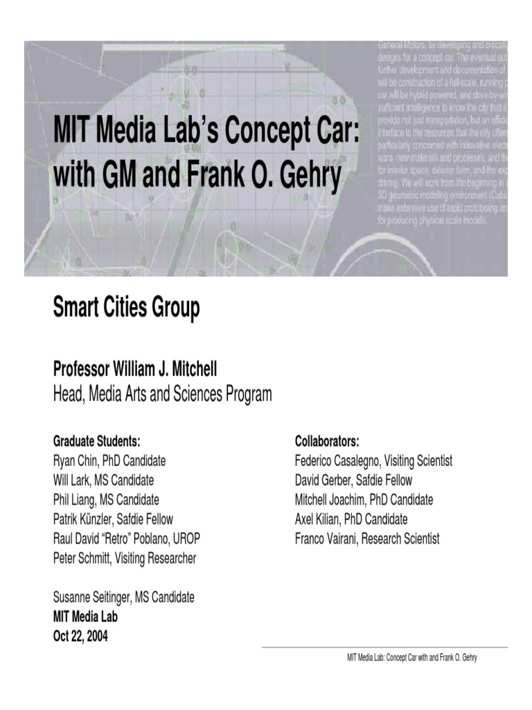 MIT Media Lab's GM Concept Car Design | PDF | Massachusetts Institute ...