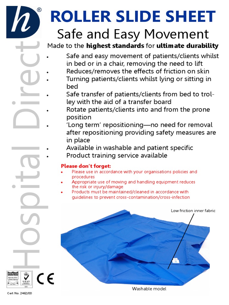 Hospital Roller Slide Sheet Guide | PDF | Patient | Sterilization ...