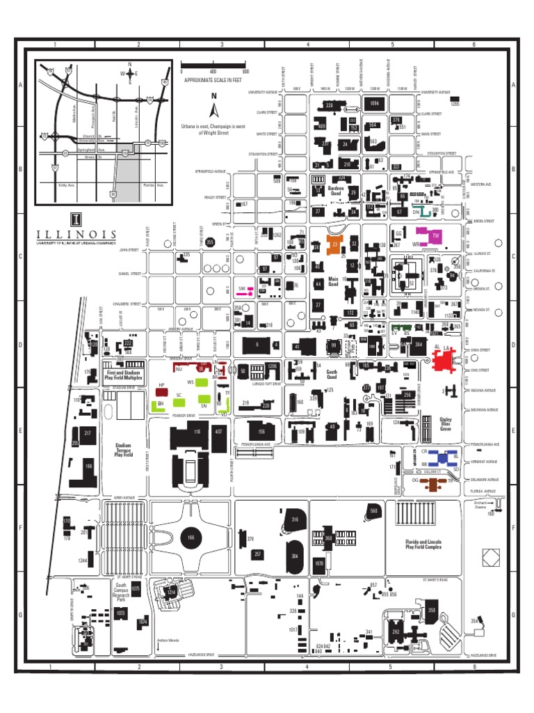 Campus Map Key: Building Numbers and Street Locations for the ...