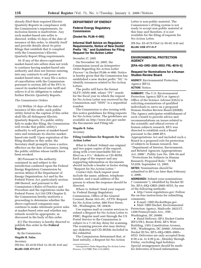 Notice: Reports and Guidance Documents Availability, Etc.: Filing ...